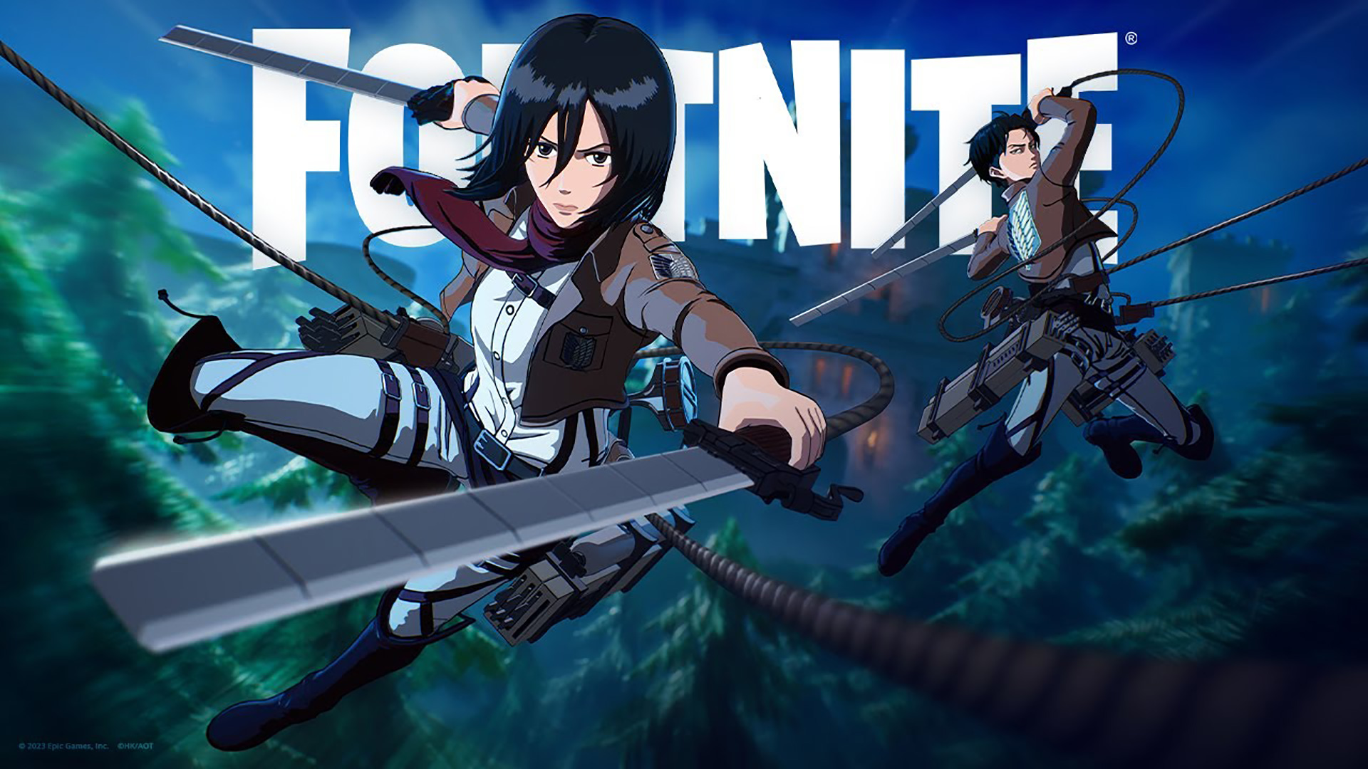 Eren Jaeger, Levi e Mikasa em Fortnite | OtakuPT