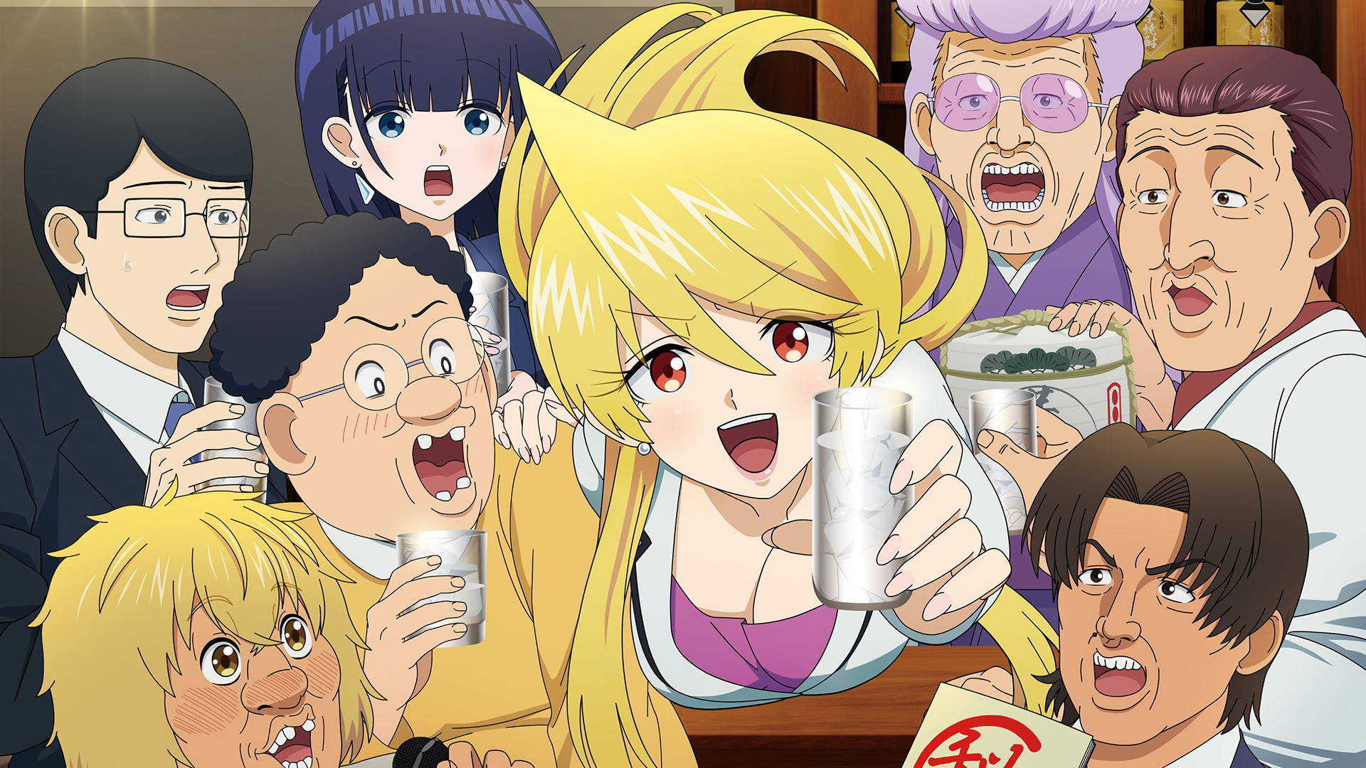 Imagem promocional e staff da série anime Snack Basue | OtakuPT